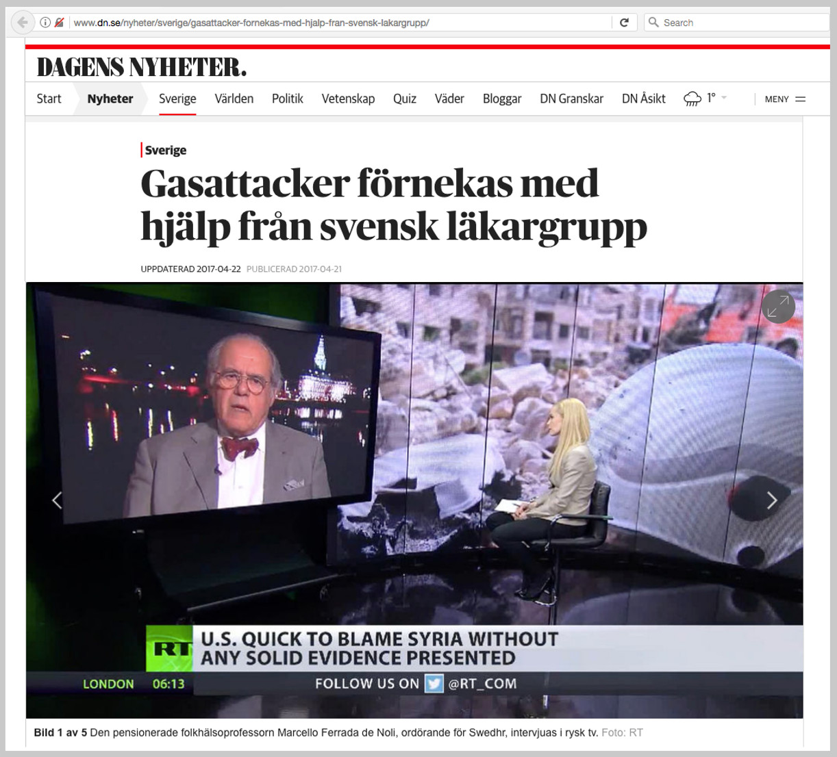 Reply to Dagens Nyheter assault on Swedish Doctors for Human Rights ...